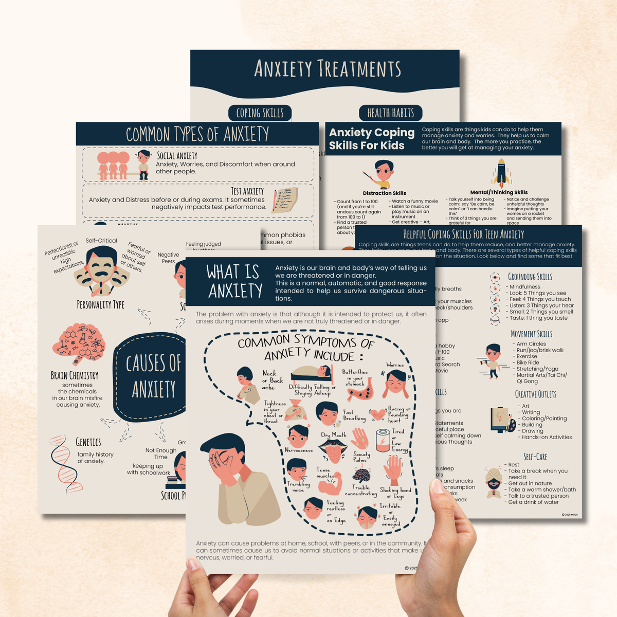 Coping Skills for Anxiety Bundle (PDF) – Mental Health Center Kids