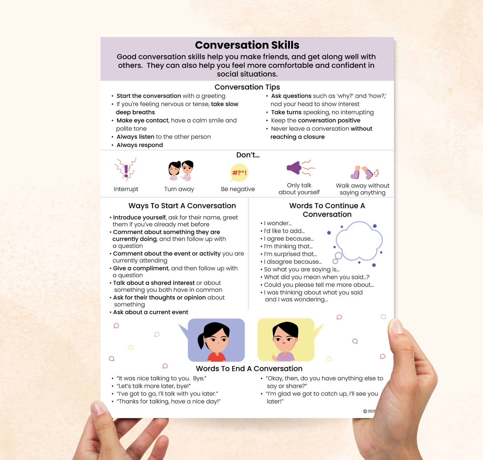 Conversation Skills – Mental Health Center Kids
