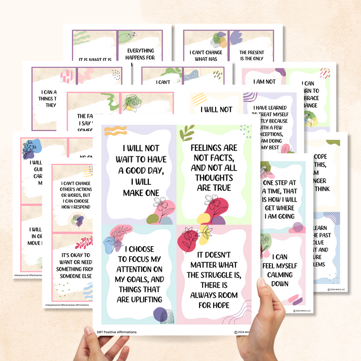 DBT Positive Affirmation Cards – Mental Health Center Kids