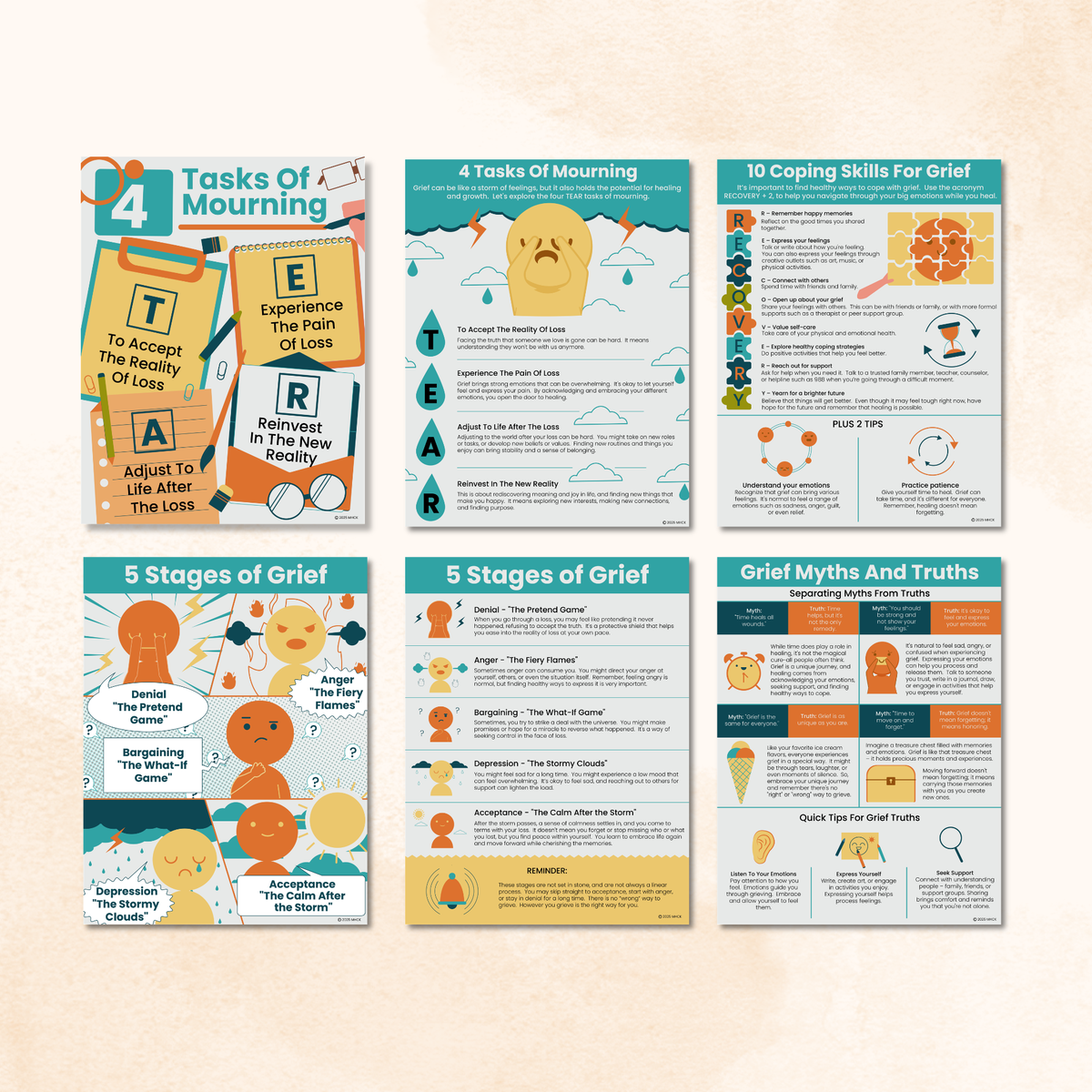 Grief And Loss Handouts Bundle (13 Pages) – Mental Health Center Kids