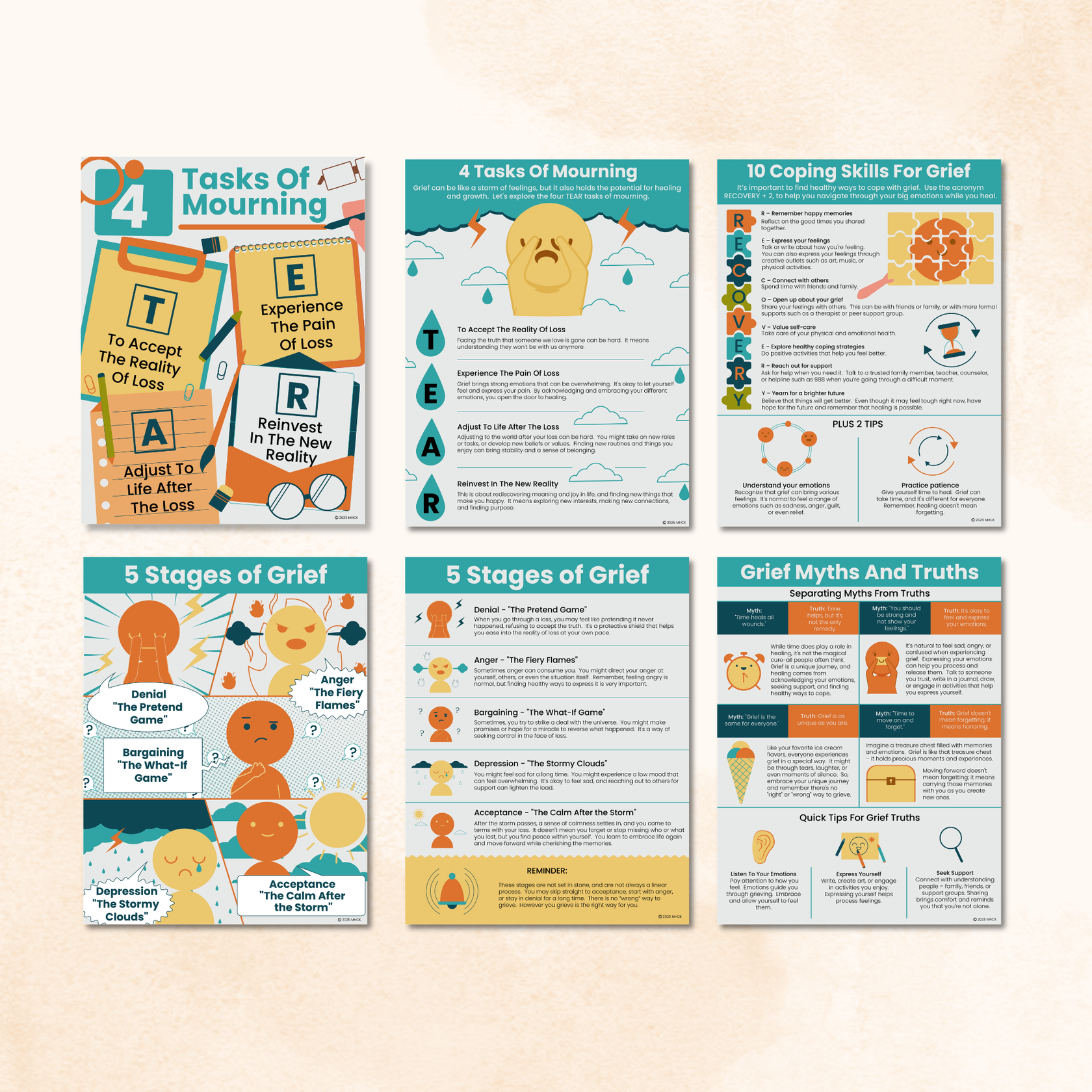 Grief And Loss Handouts Bundle (13 Pages) – Mental Health Center Kids