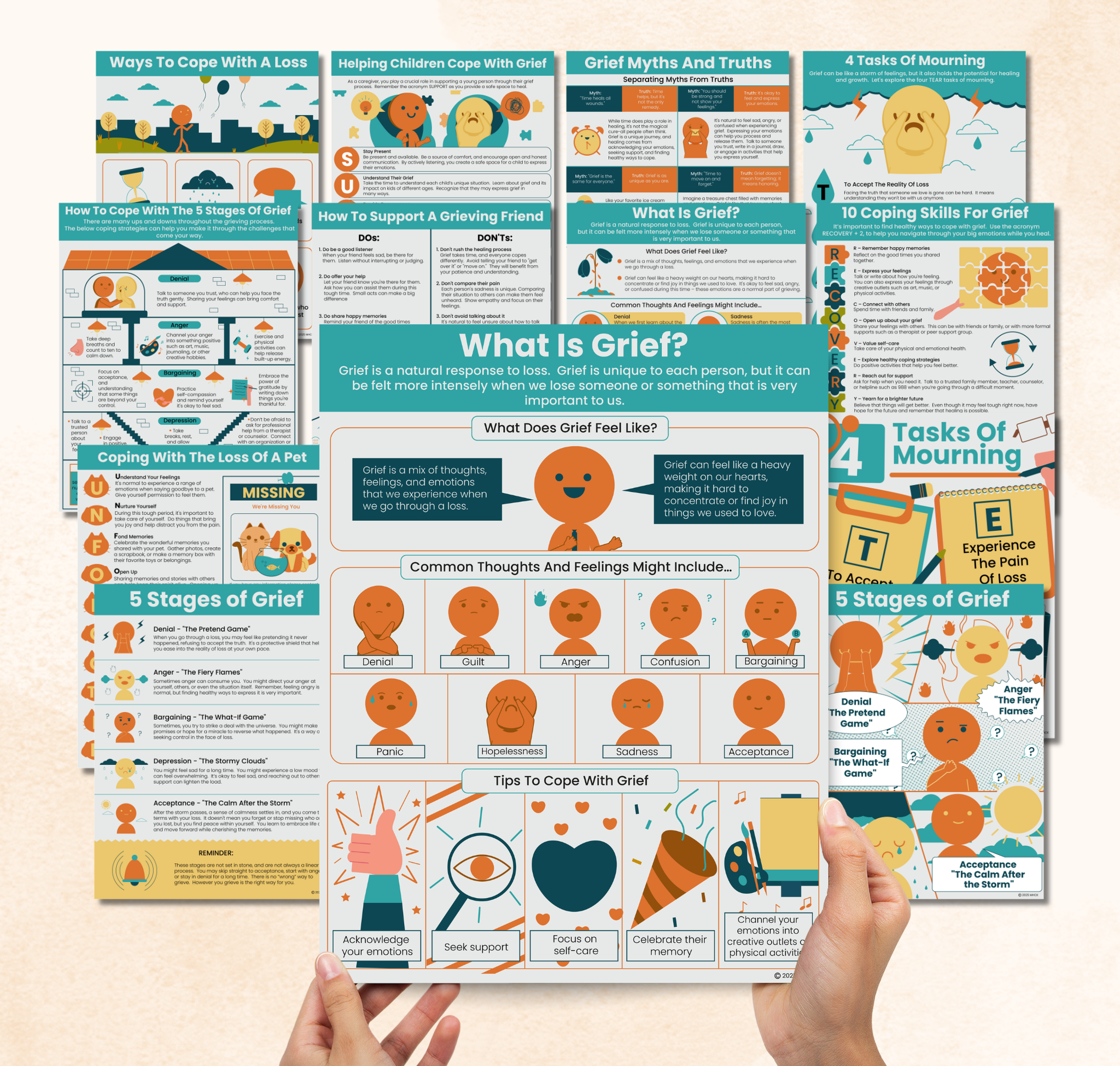 Grief And Loss Handouts Bundle (13 Pages) – Mental Health Center Kids
