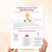 DBT Effectiveness Mindfulness "How" Skill (PDF) – Mental Health Center Kids