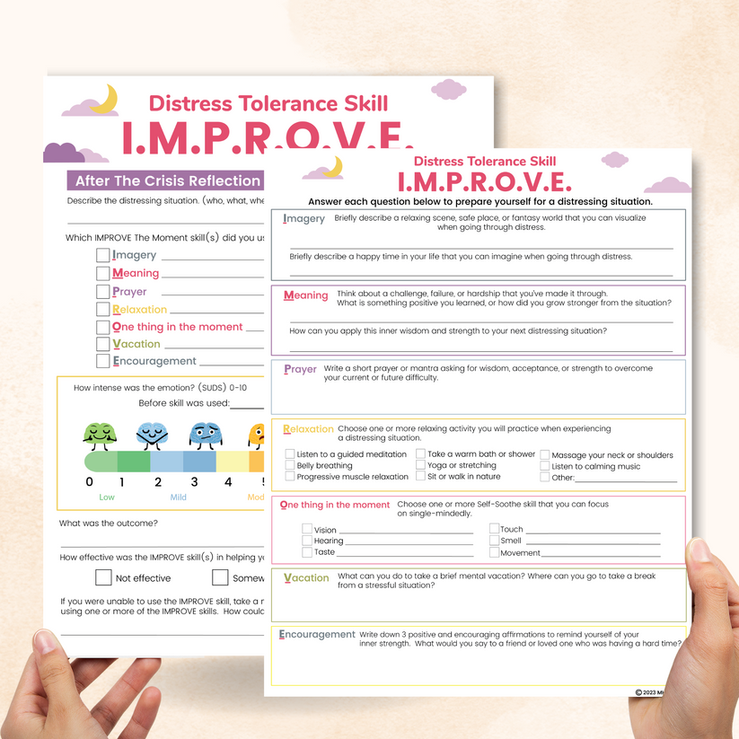 DBT IMPROVE Worksheet – Mental Health Center Kids