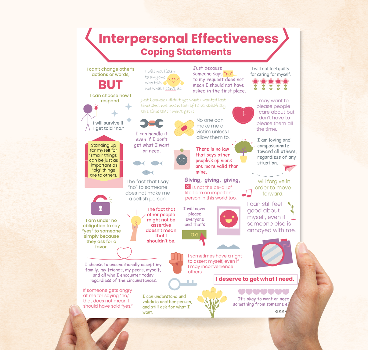 DBT Interpersonal Effectiveness Coping Statements – Mental Health ...