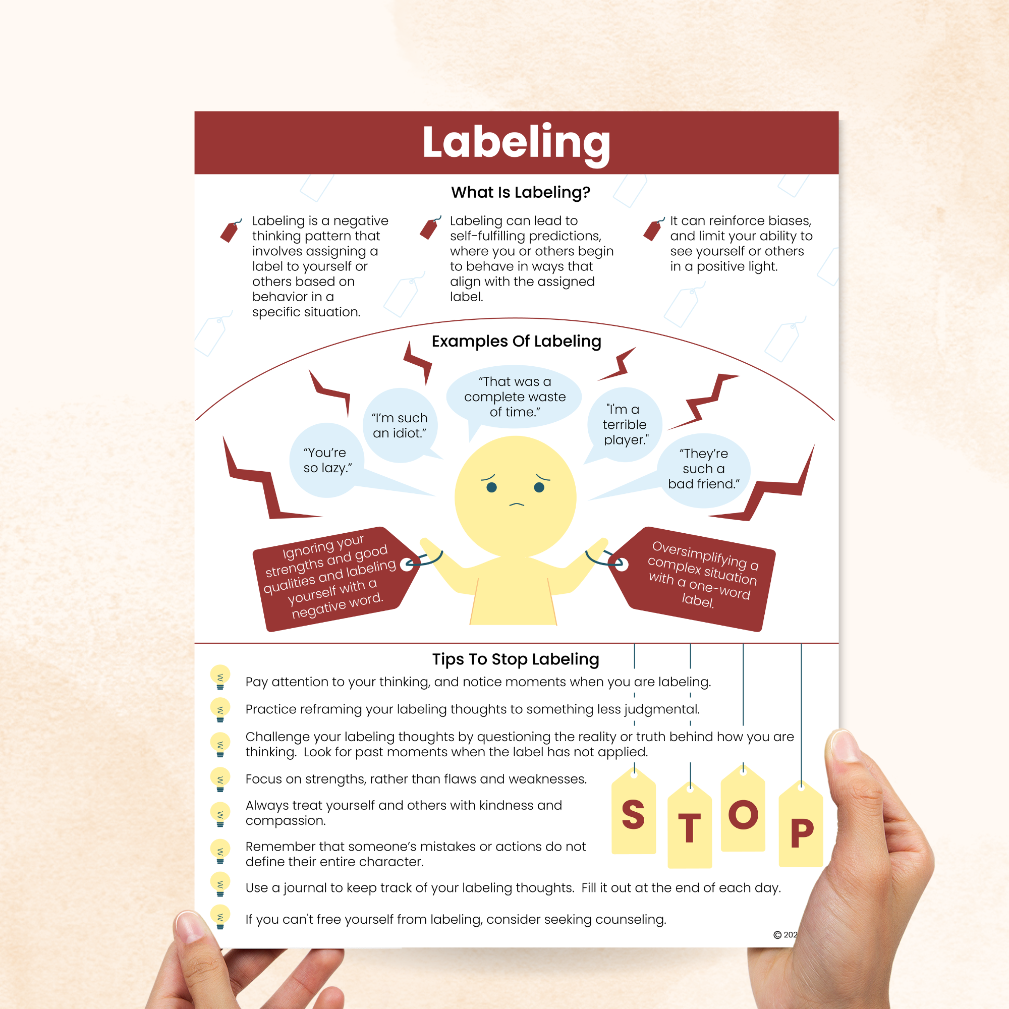 Labeling Cognitive Distortion (PDF) – Mental Health Center Kids