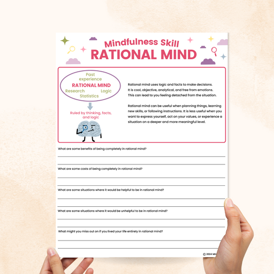 Wise Mind DBT Worksheets – Mental Health Center Kids