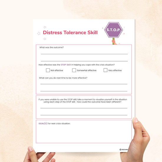 DBT STOP Skill Worksheet – Mental Health Center Kids