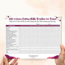 Self-Esteem Coping Skills Tracker for Teens – Mental Health Center Kids