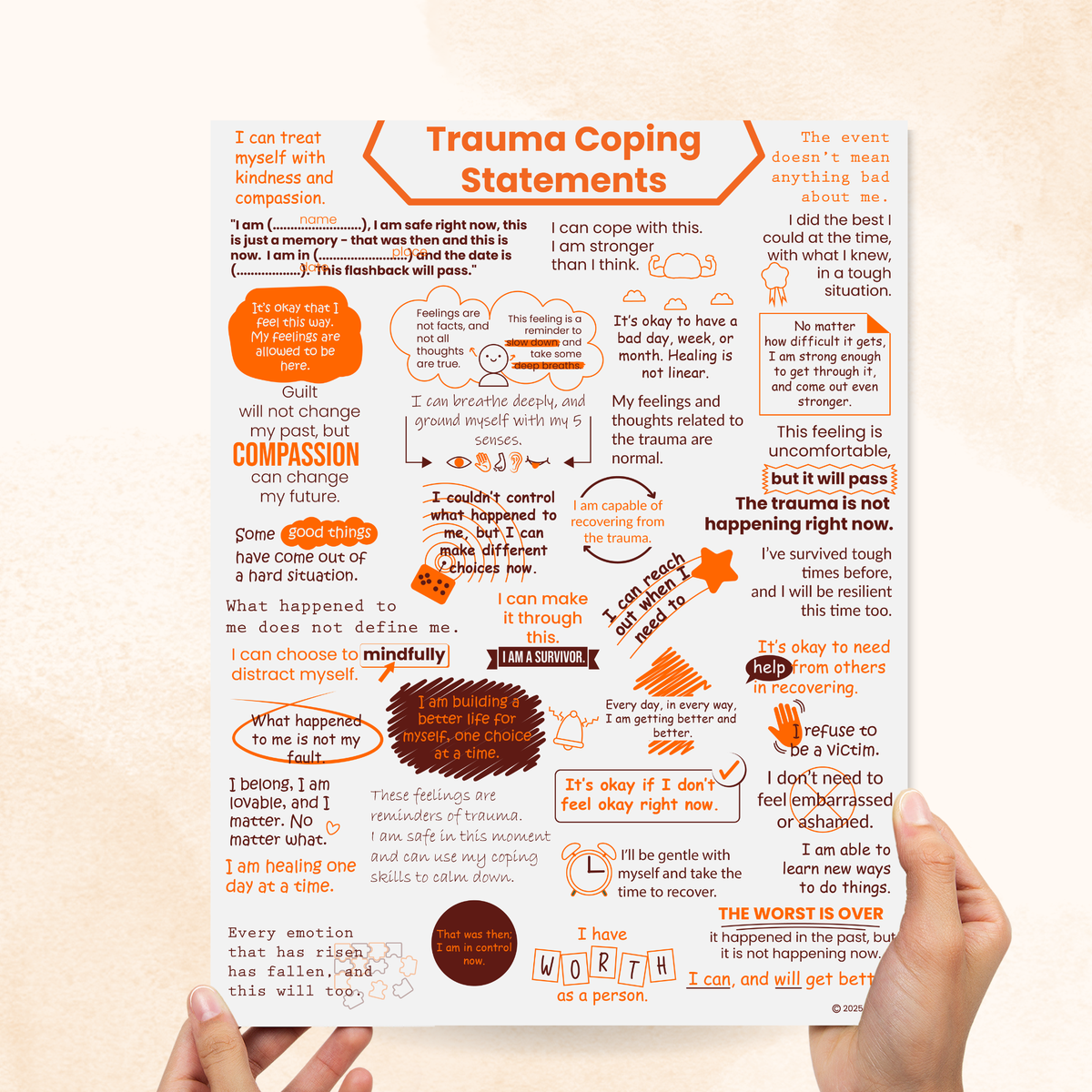 Positive Self Statements for Coping with PTSD – Mental Health Center Kids