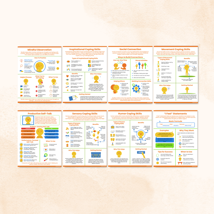 Coping Skills Handouts Bundle (44 Pages) – Mental Health Center Kids