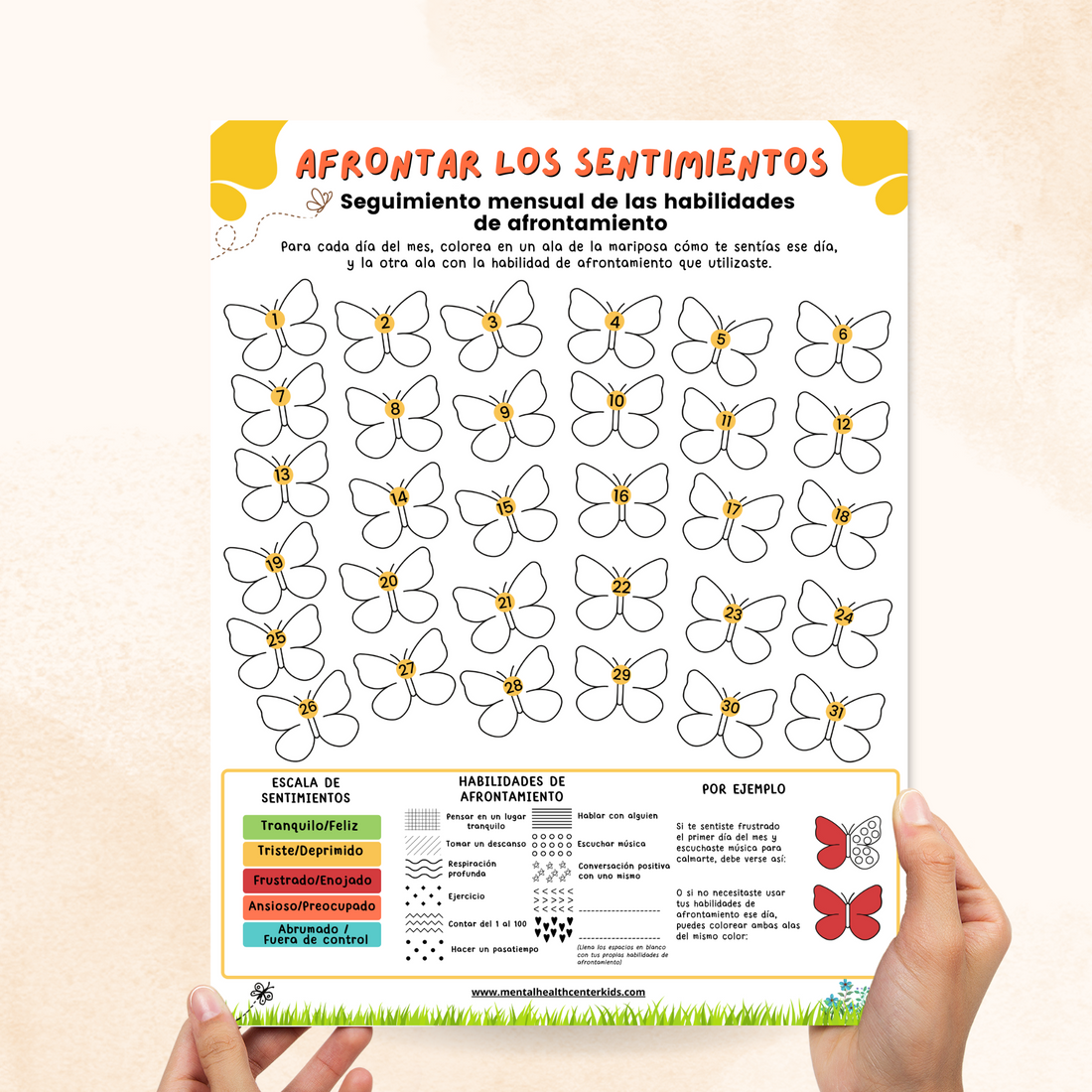 Coping With Emotions Monthly Coping Skills Tracker (Spanish Version ...