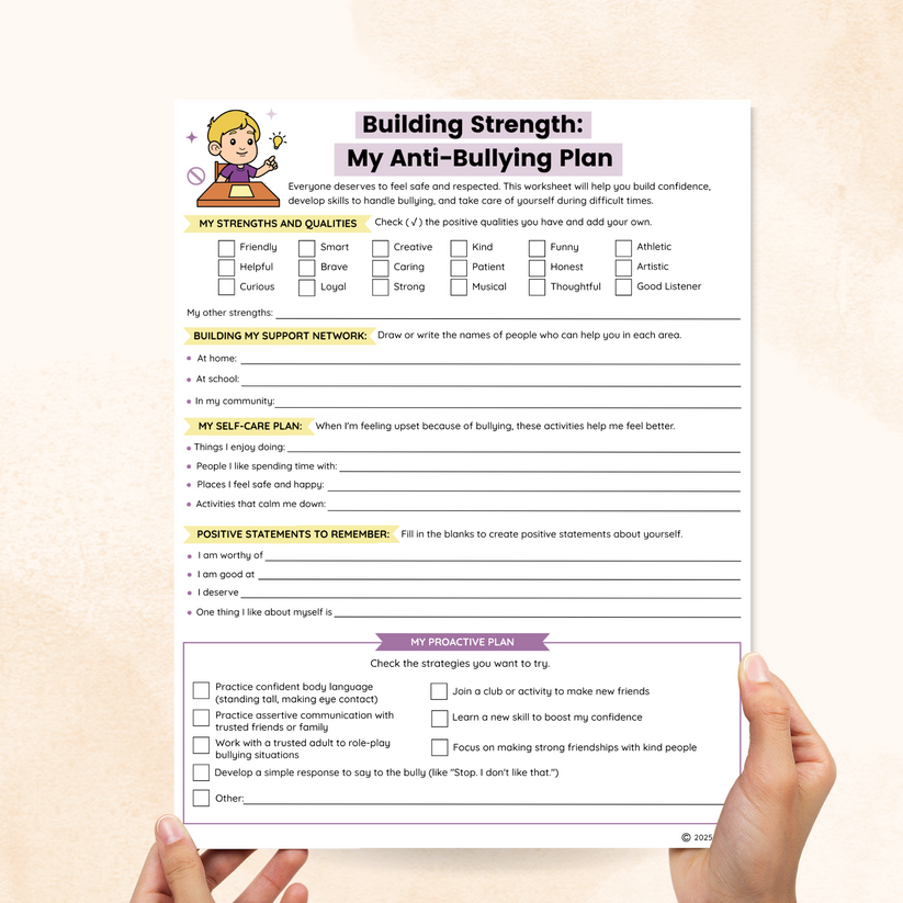 Bullying Worksheets (2 Pages) – Mental Health Center Kids