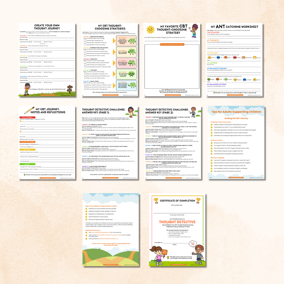 CBT Workbook for Kids (FREE) | Your CBT Thought-Choosing Journey ...
