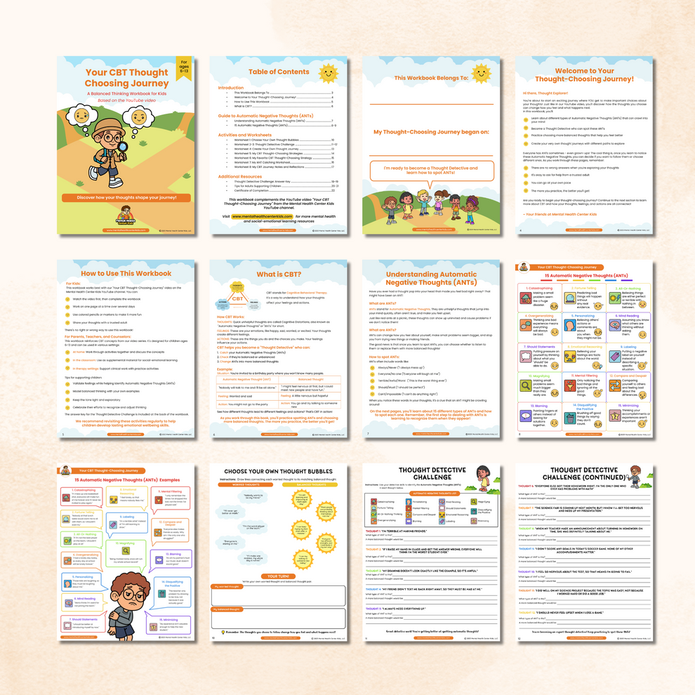 CBT Workbook for Kids (FREE) | Your CBT Thought-Choosing Journey ...