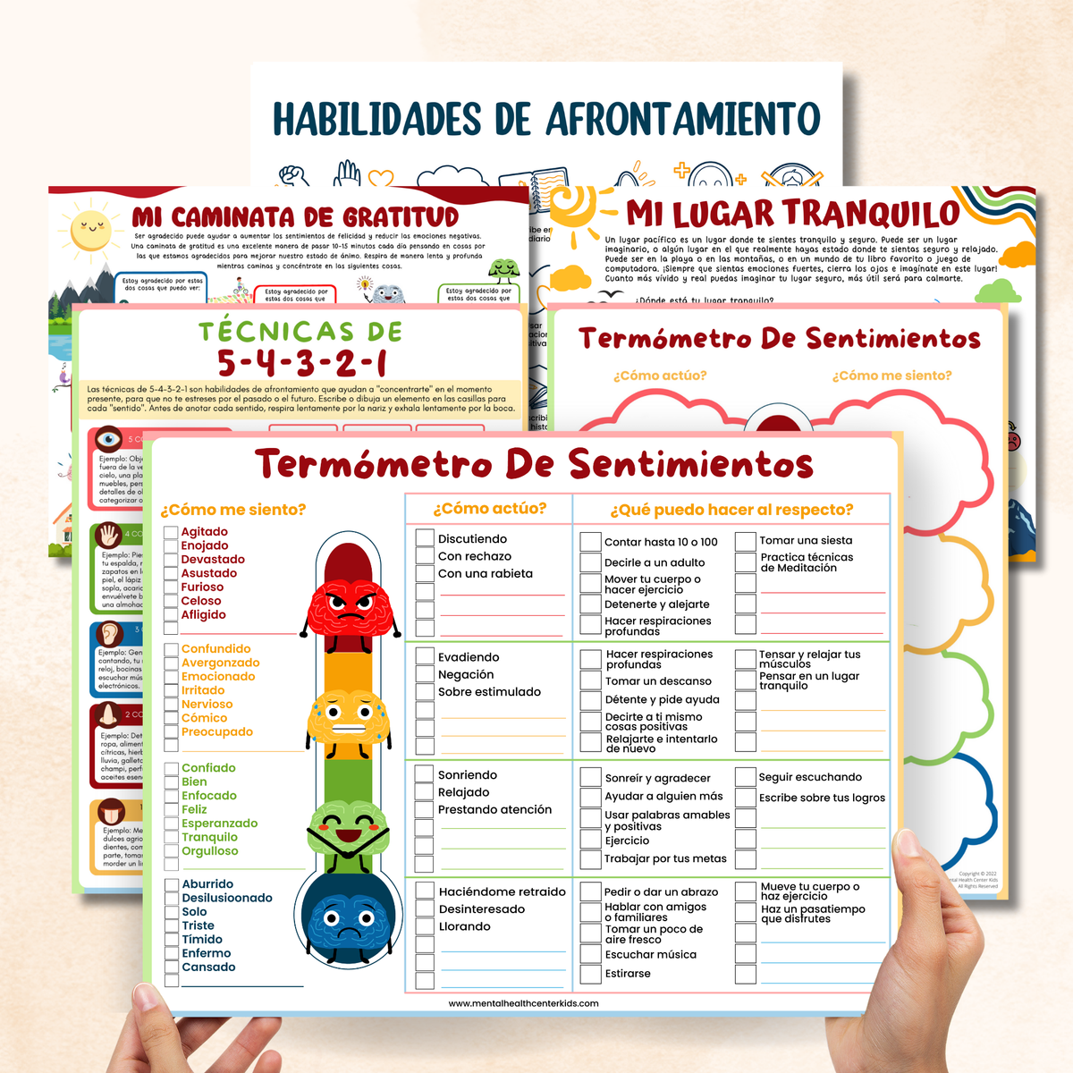 Feelings Thermometer Worksheets (Spanish Version) – Mental Health ...