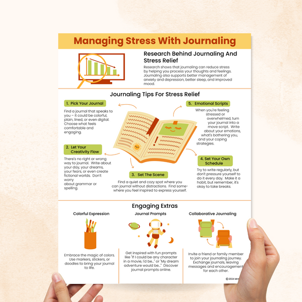 Managing Stress With Journaling Handout – Mental Health Center Kids