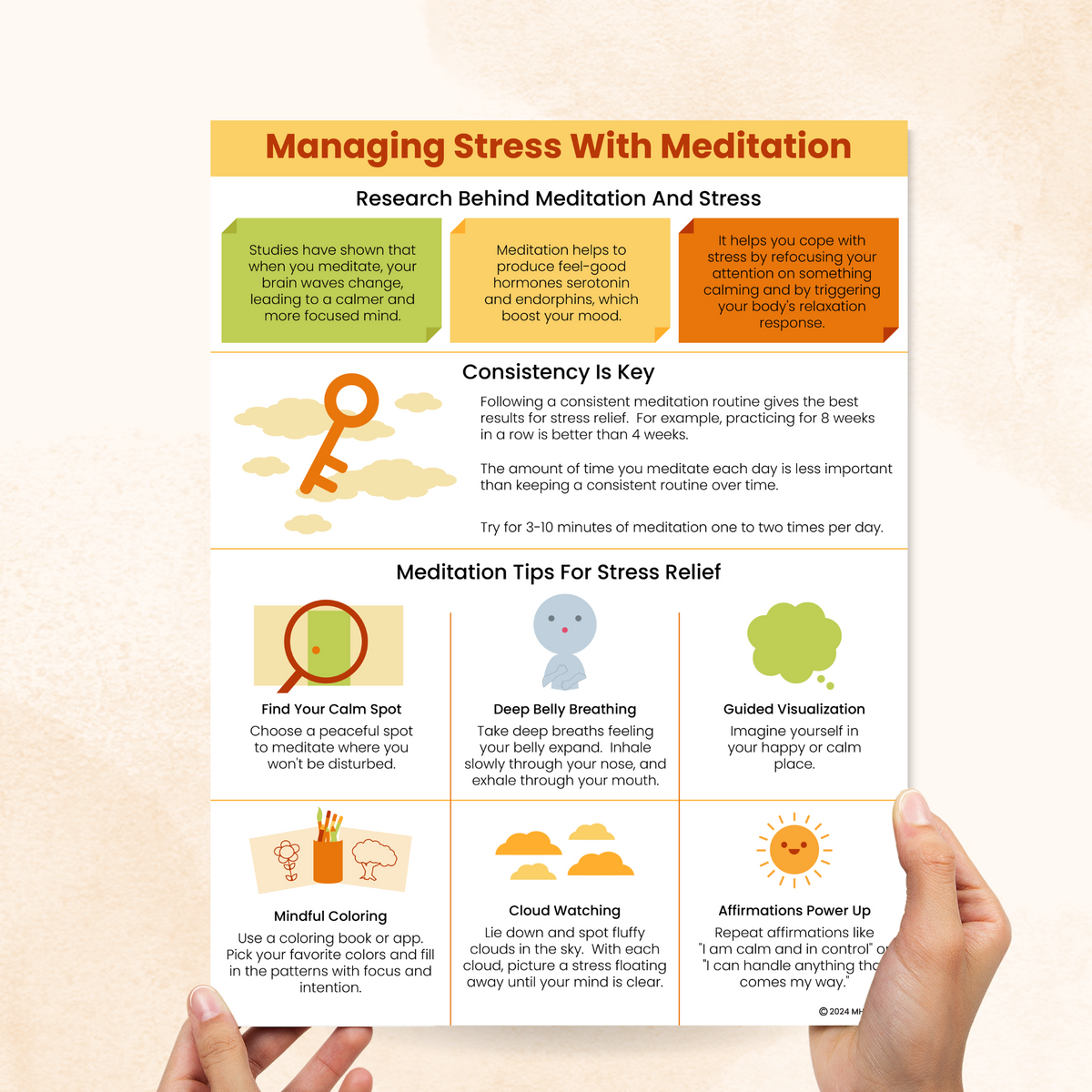 Managing Stress With Meditation Handout – Mental Health Center Kids
