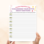 Myths About Emotions DBT Worksheets – Mental Health Center Kids