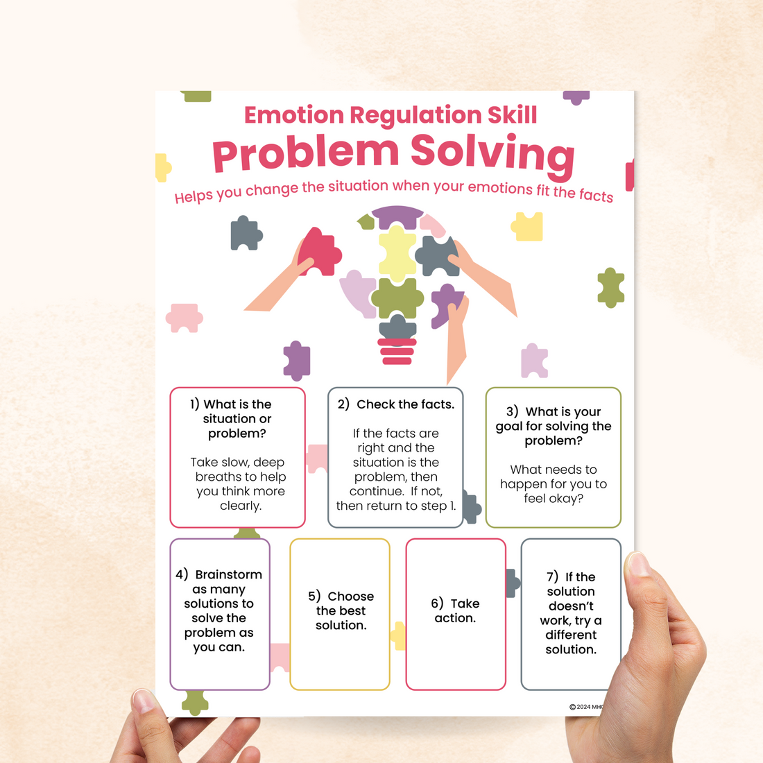 DBT Problem Solving Skills Handout – Mental Health Center Kids