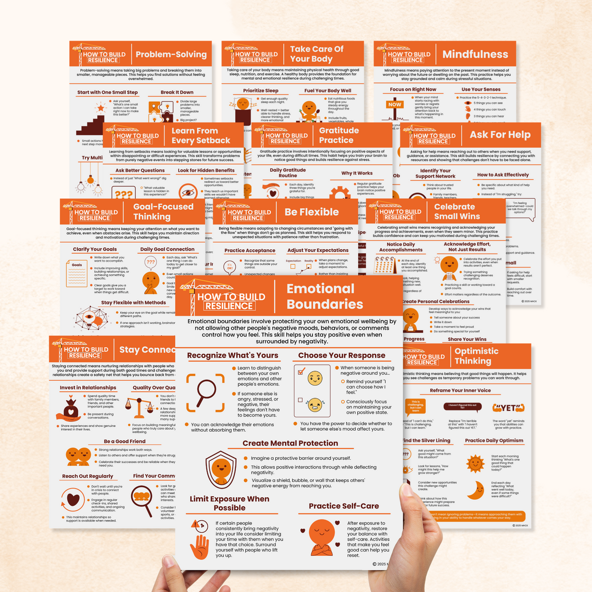 How To Build Resilience Handouts Bundle (12 Pages) – Mental Health ...