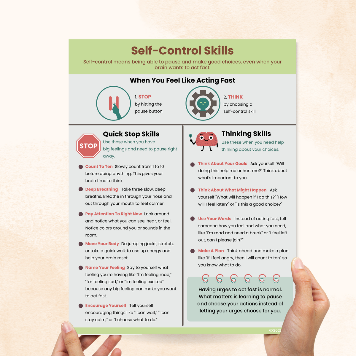 Self-Control Skills (PDF) – Mental Health Center Kids