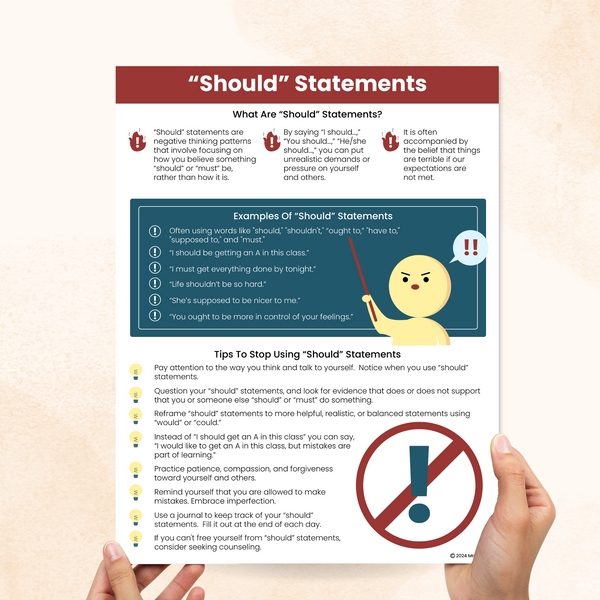 "Should" Statements Cognitive Distortion (PDF) – Mental Health Center Kids