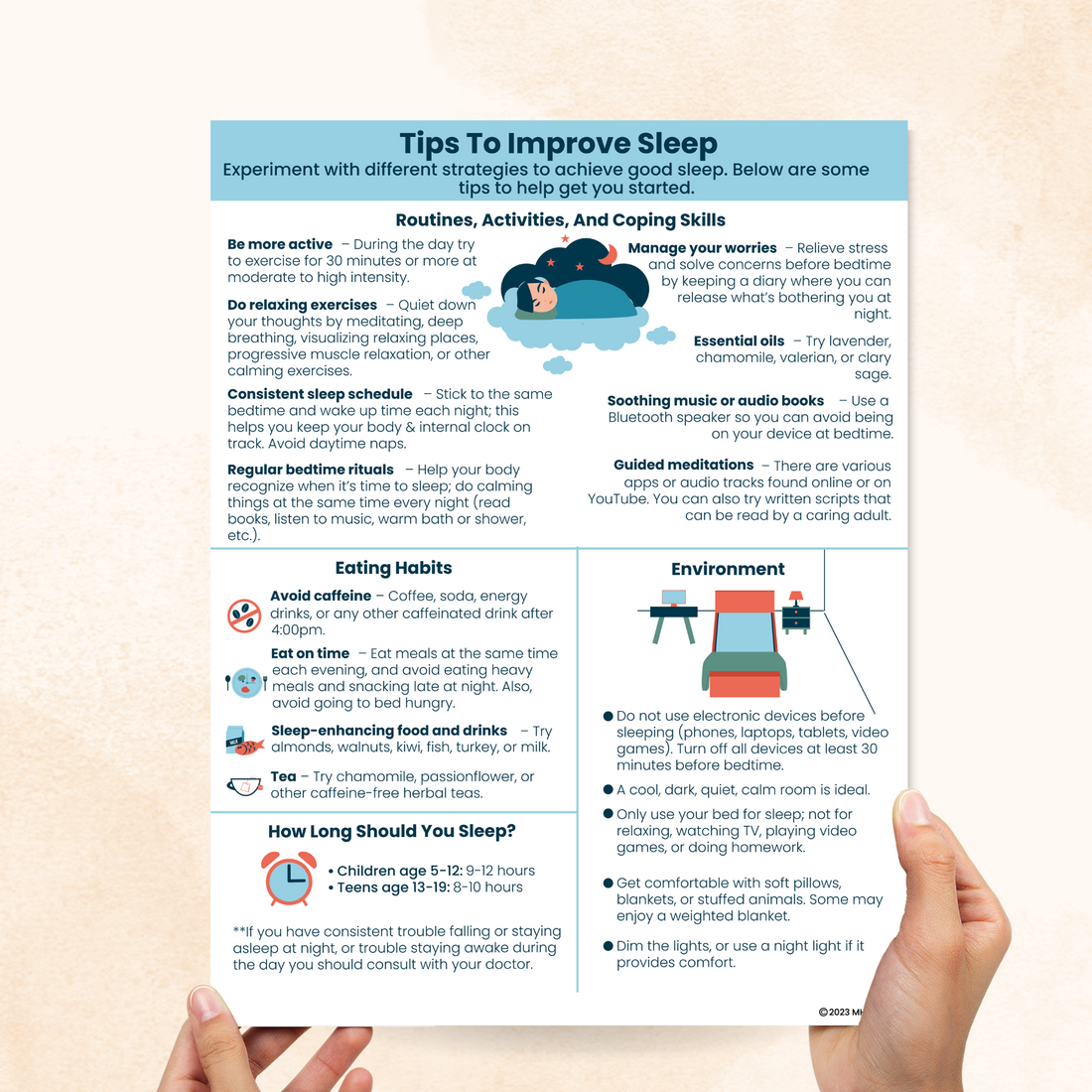 Tips to Improve Sleep – Mental Health Center Kids