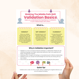 DBT Validation Basics Handout – Mental Health Center Kids