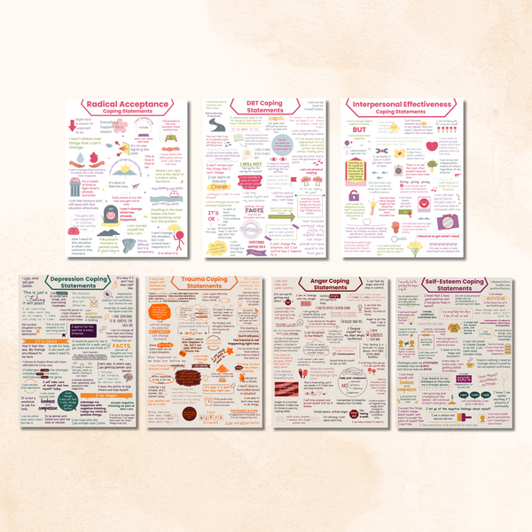 Coping Statements PDF Handouts Bundle (12 Pages) – Mental Health Center ...