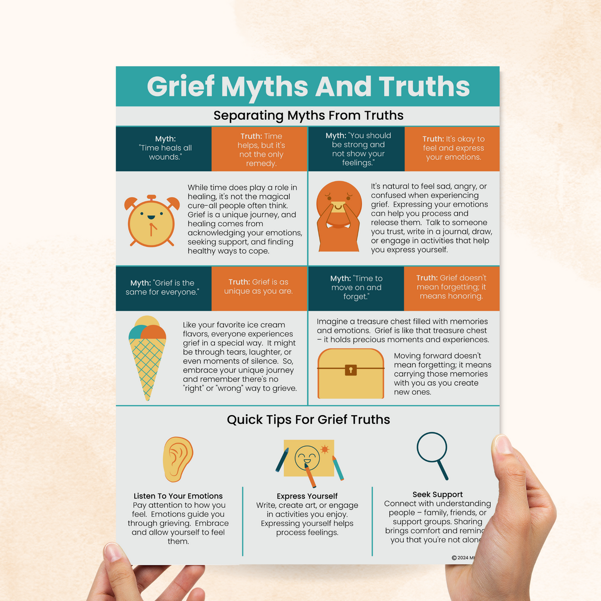 Grief Myths And Truths – Mental Health Center Kids