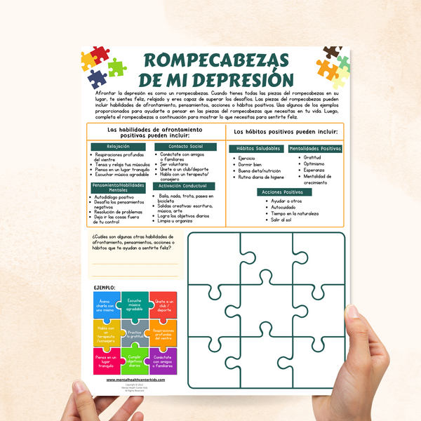 My Depression Jigsaw Puzzle Worksheet (Spanish Version) – Mental Health ...
