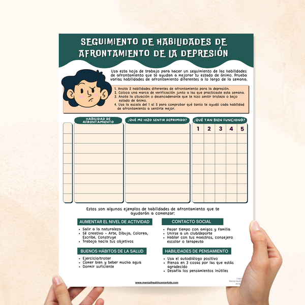 Depression Coping Skills Tracker Worksheet (Spanish Version) – Mental ...