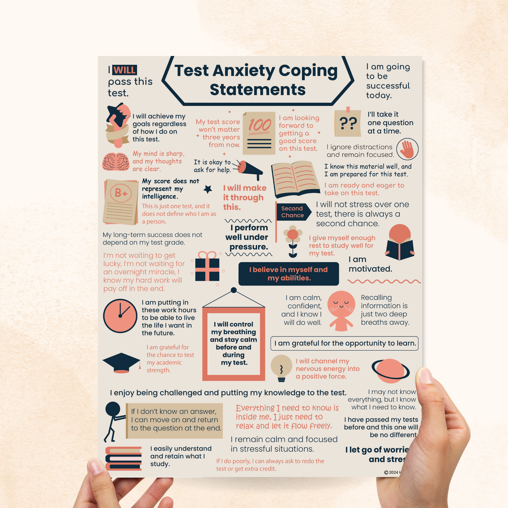 Test Anxiety Coping Statements – Mental Health Center Kids
