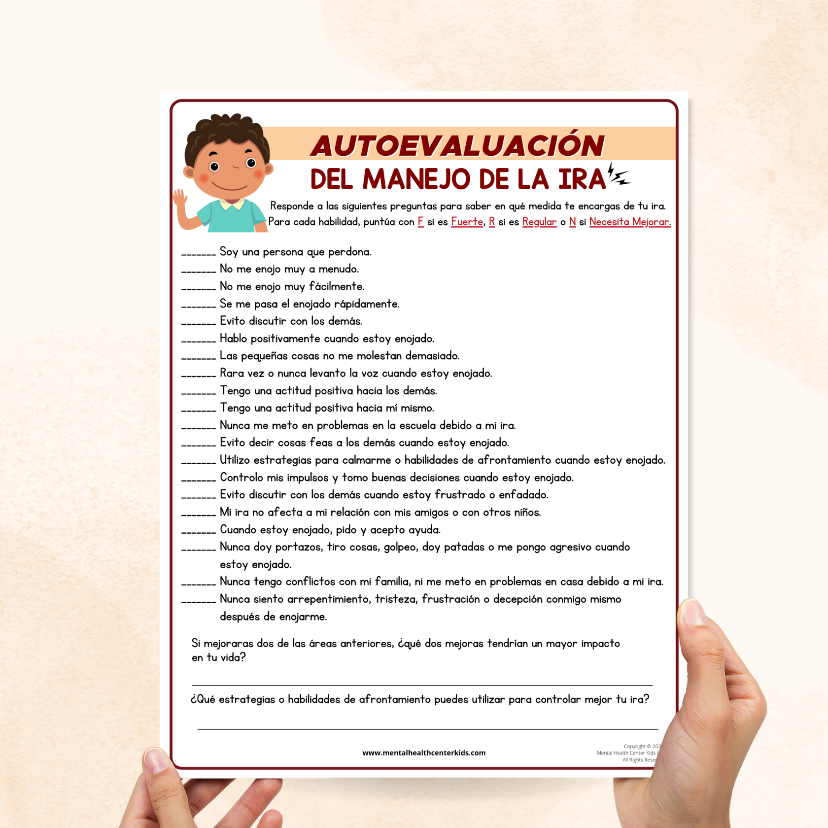 Anger Management Self-Assessment (Spanish Version) – Mental Health ...