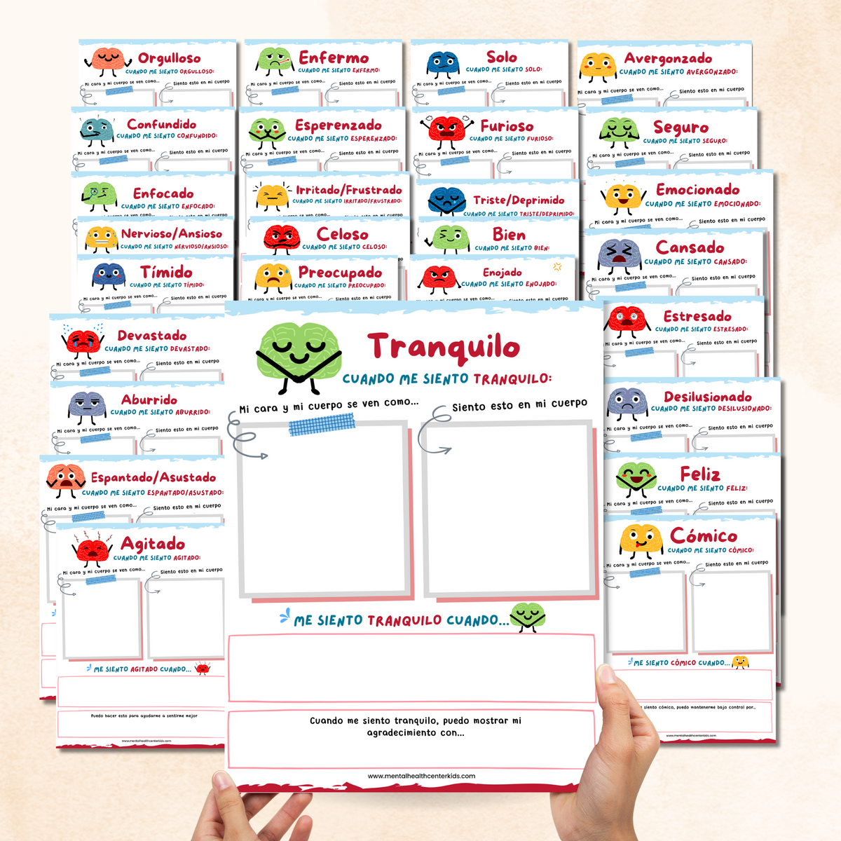Identifying Feelings Worksheets (Spanish Version) – Mental Health ...