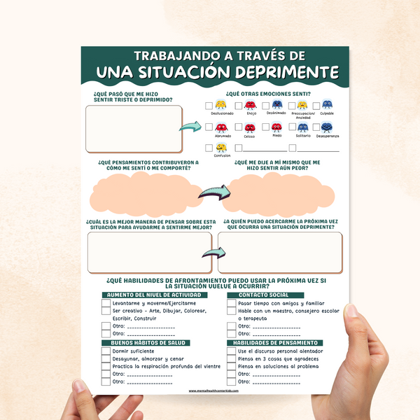 Working Through A Depressing Situation Worksheet (Spanish Version ...