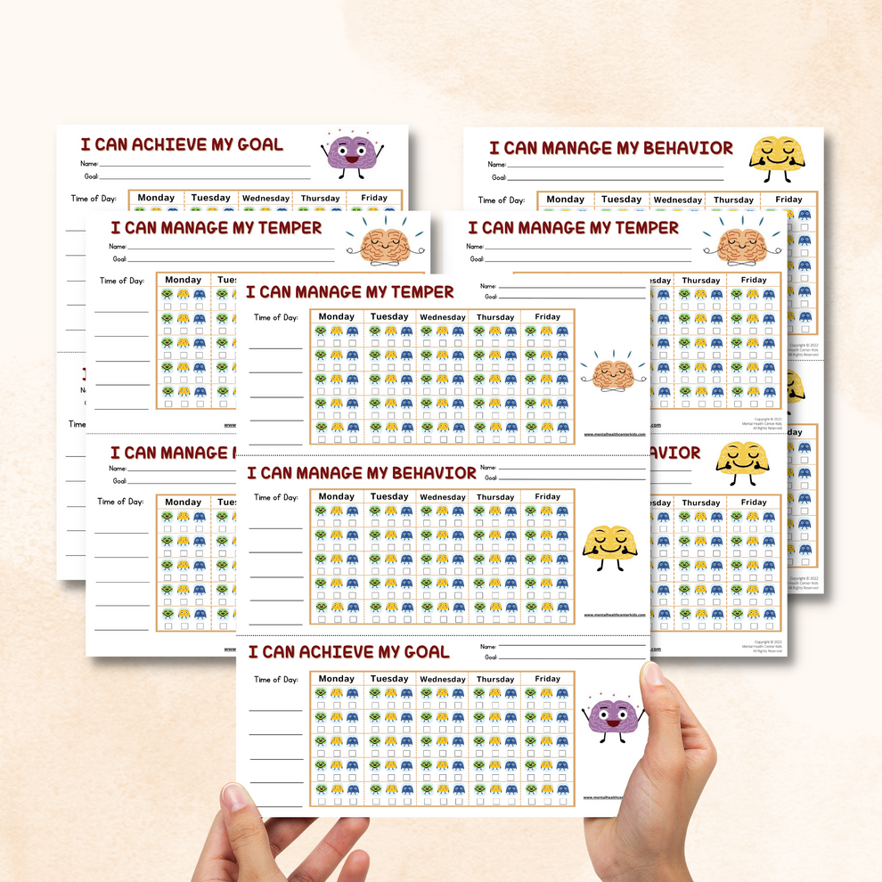 Weekly Anger, Behavior, and Goals Tracker – Mental Health Center Kids
