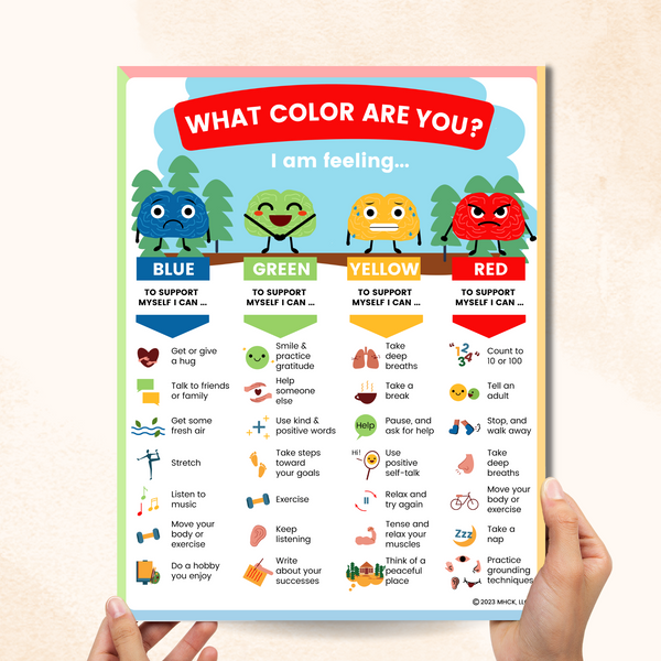 What Color Are You Feelings Chart – Mental Health Center Kids