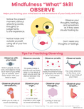DBT Observe Mindfulness "What" Skill (PDF) – Mental Health Center Kids