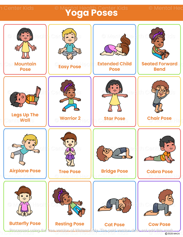 Yoga Poses For Kids – Mental Health Center Kids