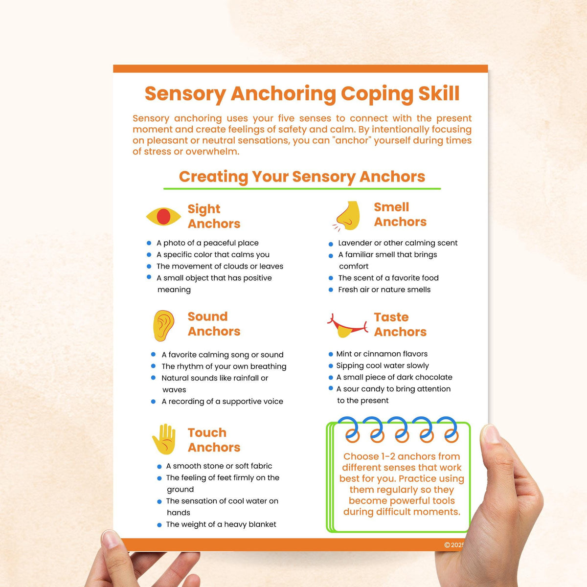 Sensory Anchoring Handout – Mental Health Center Kids