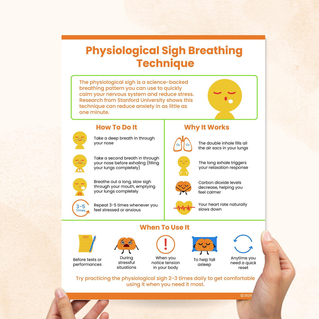 Physiological Sigh Breathing Technique (PDF) – Mental Health Center Kids