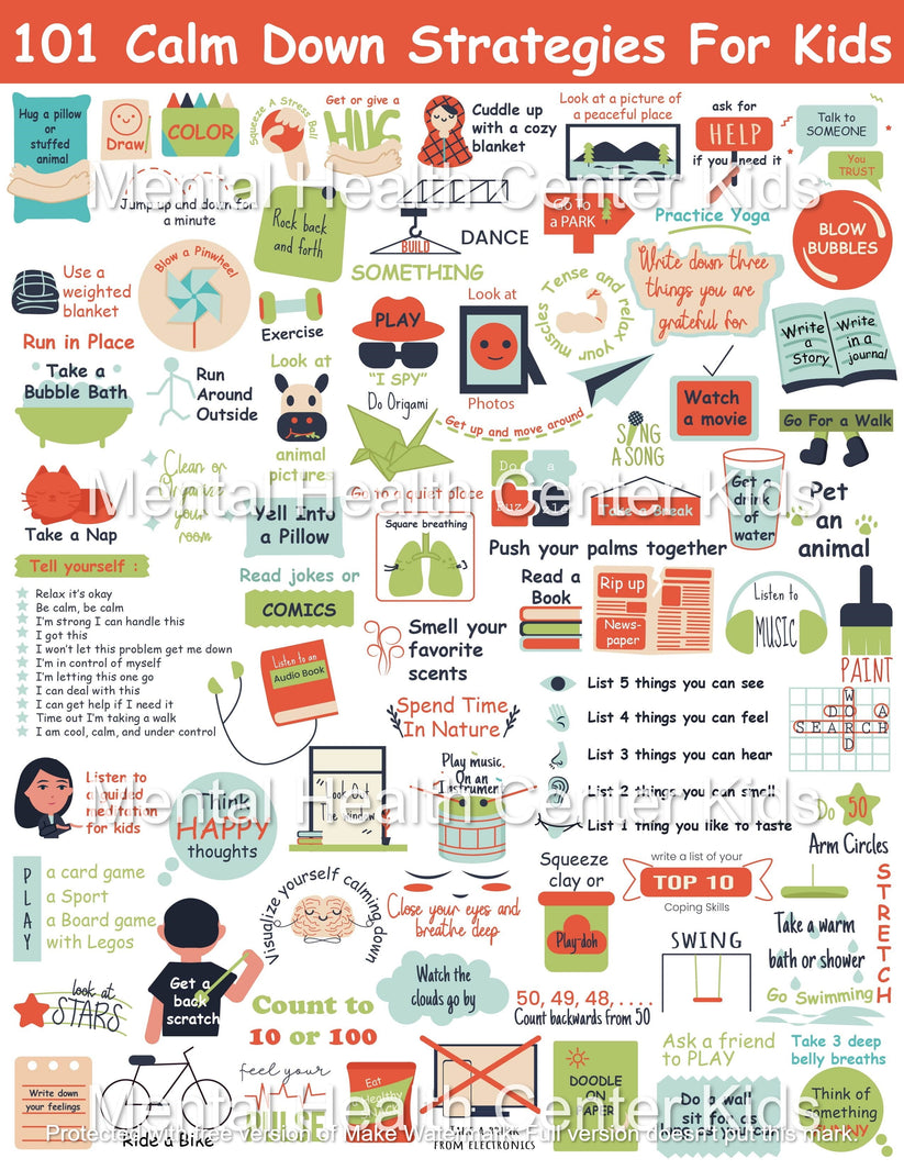 Calm Down Visuals – Mental Health Center Kids