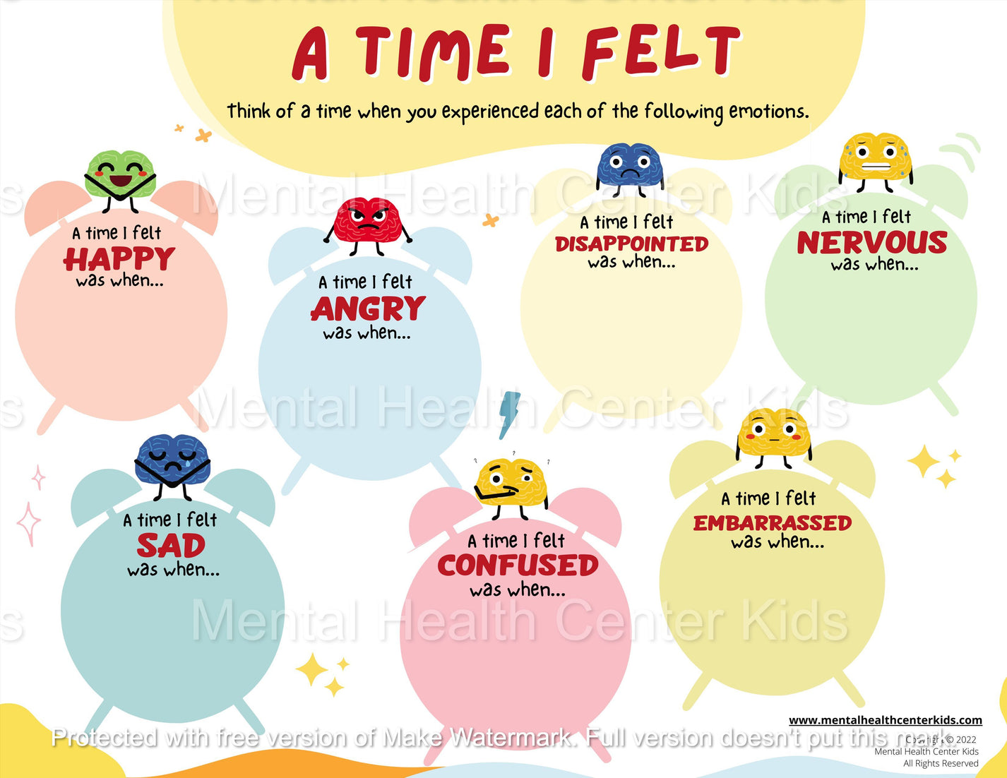A Time I Felt – Mental Health Center Kids