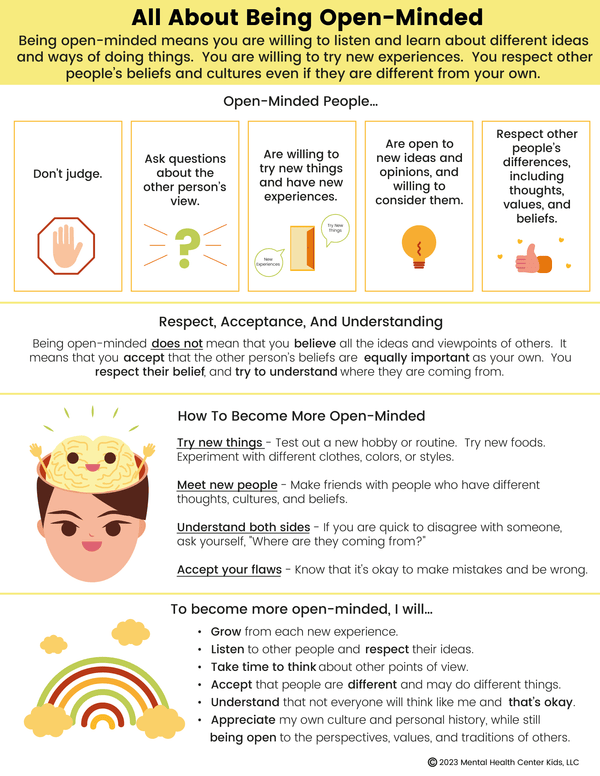 All About Being Open-Minded – Mental Health Center Kids