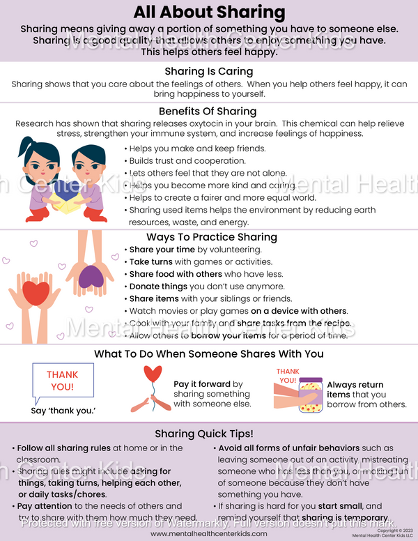 All About Sharing – Mental Health Center Kids