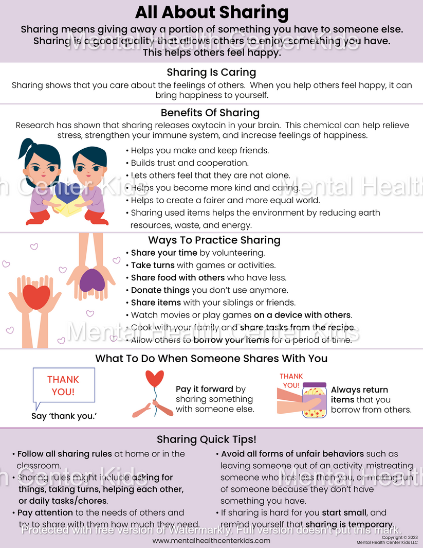 All About Sharing – Mental Health Center Kids