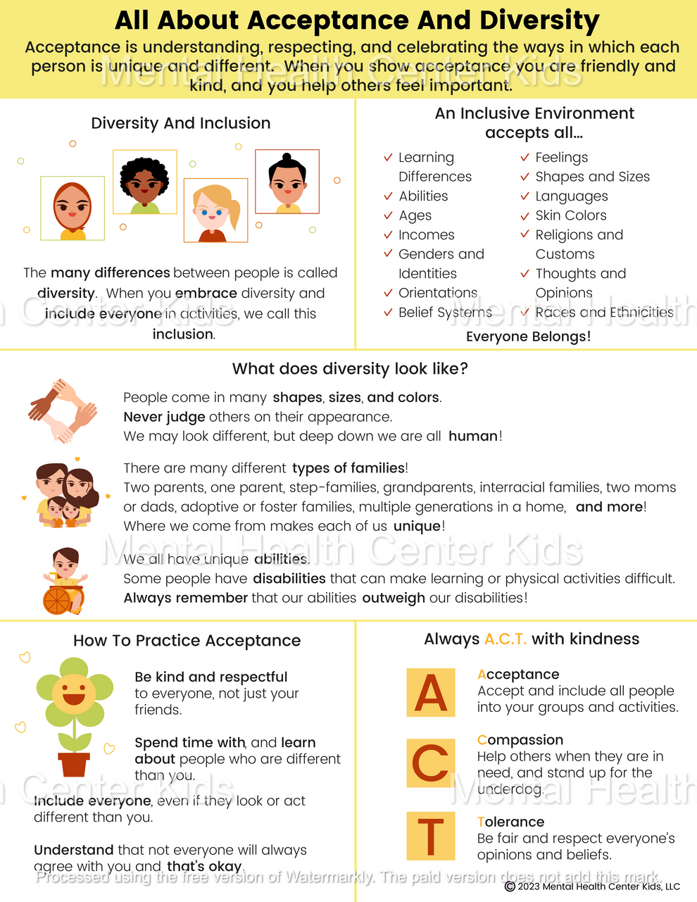 All About Acceptance & Diversity – Mental Health Center Kids