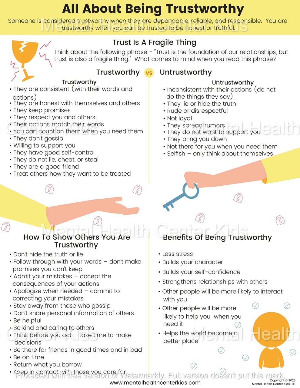 All About Being Trustworthy – Mental Health Center Kids